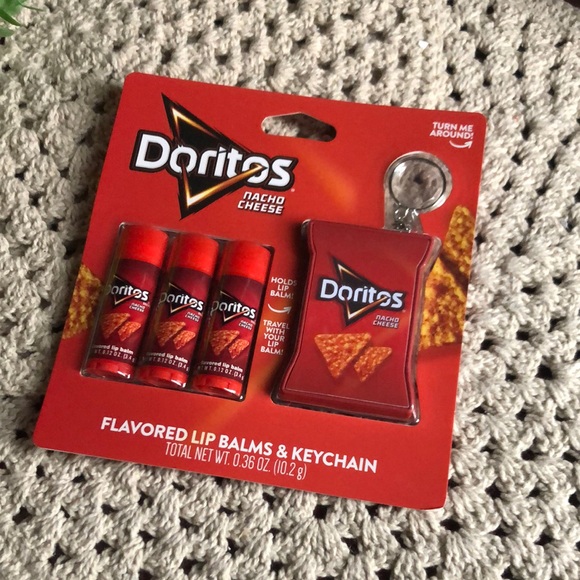 boutique | Makeup | Doritos Nacho Cheese Lip Balm Set With Keychain ...